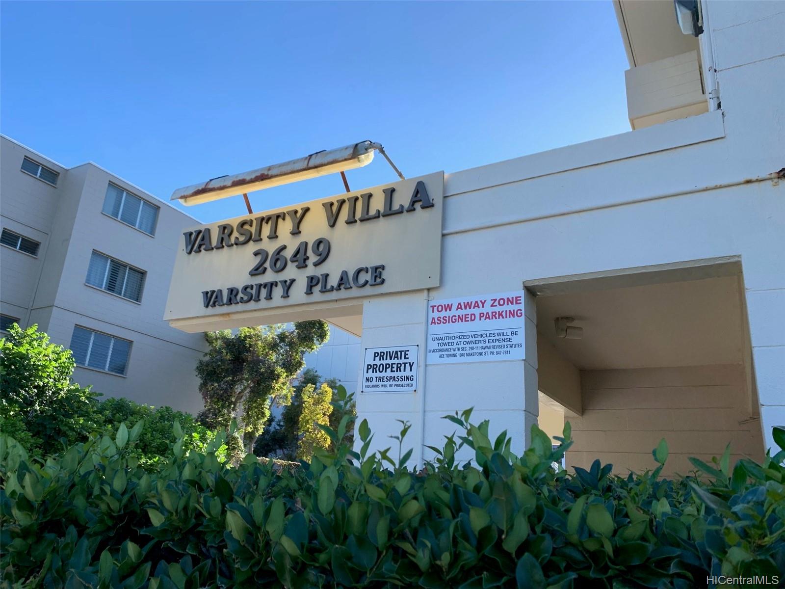 Varsity Villa #310, 2649 Varsity Place, Honolulu | Moiliili